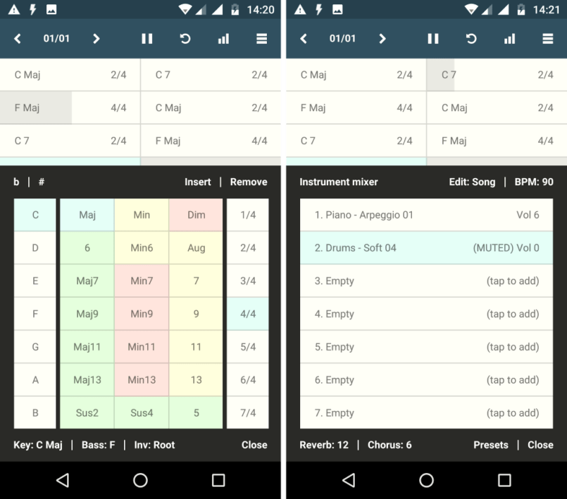 Les meilleures applications Android pour apprendre un instrument, jouer de la musique et/ou ...