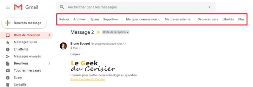Prise en main et utilisation de Gmail, la messagerie e-mail de Google - Le Geek du Cerisier